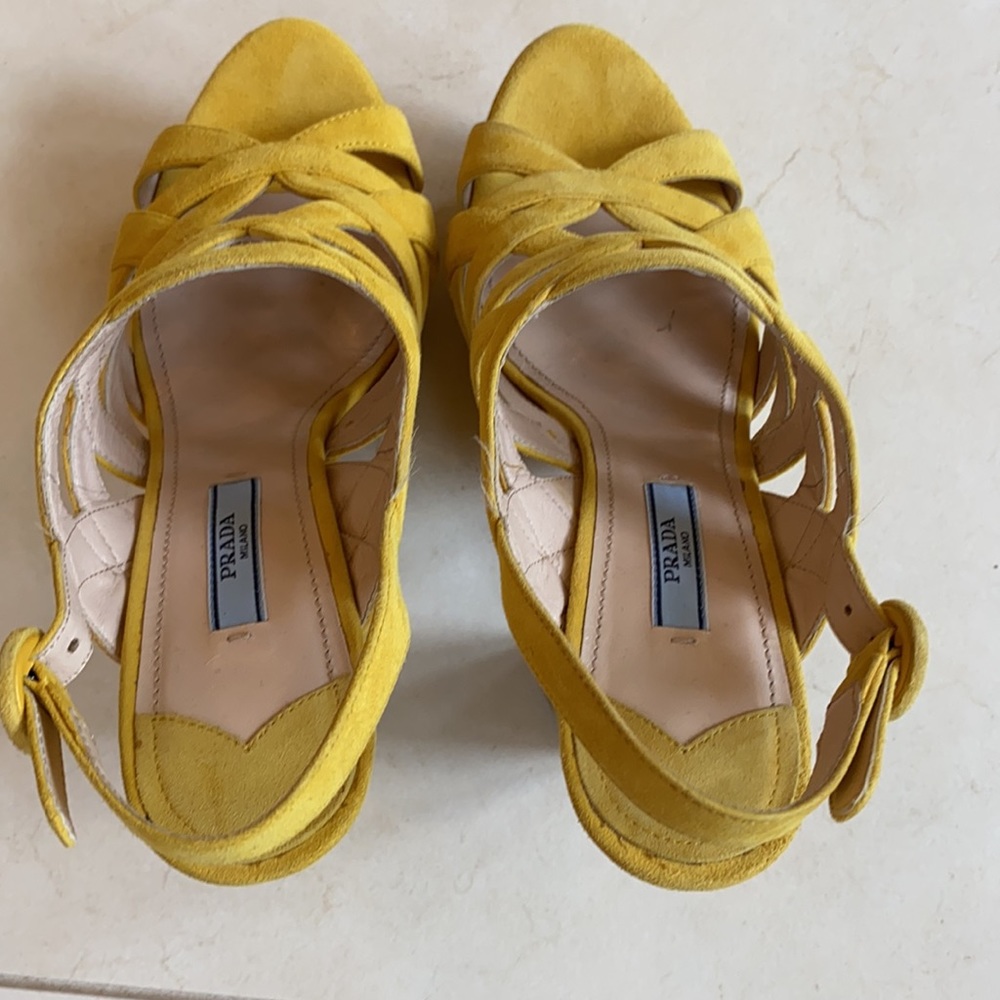 Authentic Prada Wedge Heels - Gem